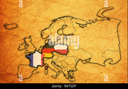 map of weimar triangle Stock Photo - Alamy