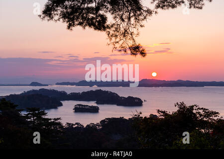 Aerial view of Matsushima Bay at sunrise, Miyagi, Japan Stock Photo - Alamy