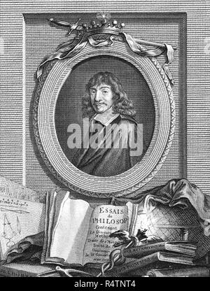 Rene Descartes (1596-1650). French philosopher, mathematician and Stock ...