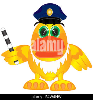 Bird police on white Stock Photo - Alamy