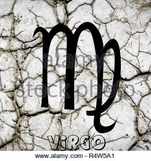 Element earth: virgo zodiac sign on a mosaic Stock Photo: 119959197 - Alamy