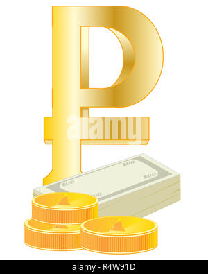 Rouble Coins Icon Stock Photo - Alamy