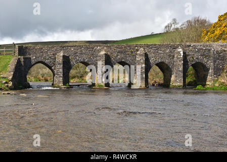 Lanacre Bridge, a grade II listed, ancient stone bridge over the river ...
