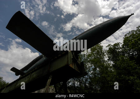 A Nazi V1 rocket on its launching pad aimed at London in England during ...