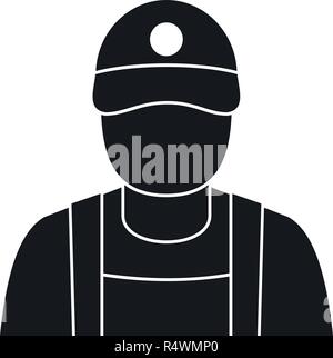 Petrol station worker icon. Simple illustration of petrol station ...