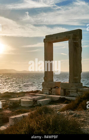 Portara - Temple of Apollo at sunset Stock Photo - Alamy