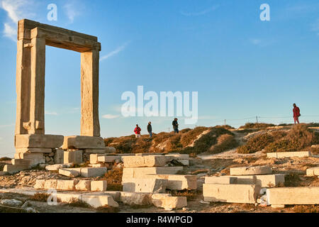 Portara - Temple of Apollo at sunset Stock Photo - Alamy