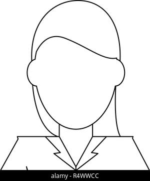 Businesswoman faceless profile black and white Stock Vector Image & Art ...