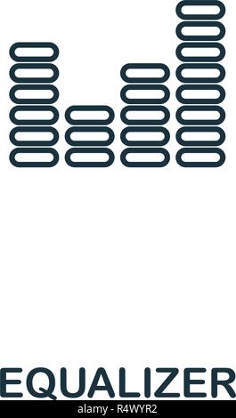 Equalizer wave icon. Simple illustration of equalizer wave vector icons ...