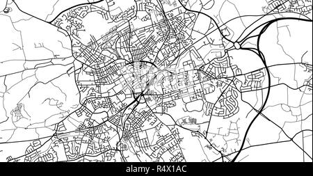 Urban vector city map of Blackburn, England Stock Vector Image & Art ...