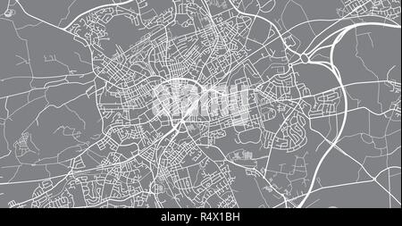 Urban vector city map of Blackburn, England Stock Vector Image & Art ...