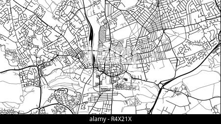 Urban vector city map of Northampton, England Stock Vector Image & Art ...