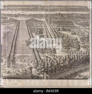 A partial view of the City of London. [London], [1710]. (Left half ...