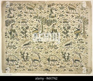 Collection of Decorated papers. Blockprints and Cotton Papers: Rococco ...