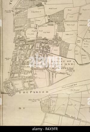 Map of the parish of St Dunstan Stock Photo - Alamy