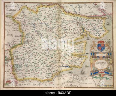 Christopher Saxton's Map of England and Wales (1579), part of "Atlas of ...