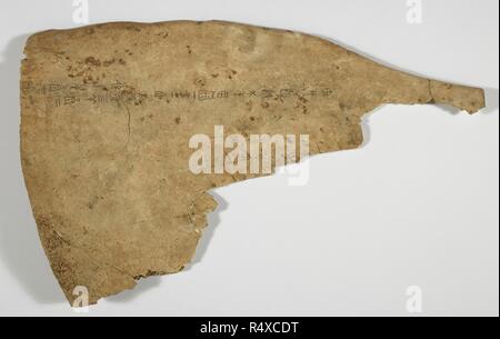 Chinese oracle bone. China, 16th-10th century BC. Diviners of the Shang ...