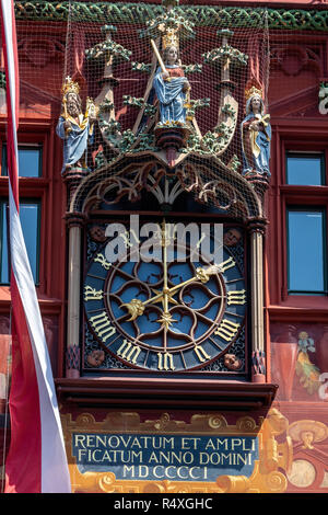 The beautiful decorated old City Hall of Basel in Swiss Stock Photo - Alamy
