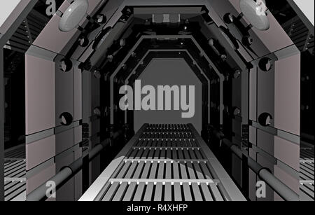 corridor in military base Stock Photo - Alamy
