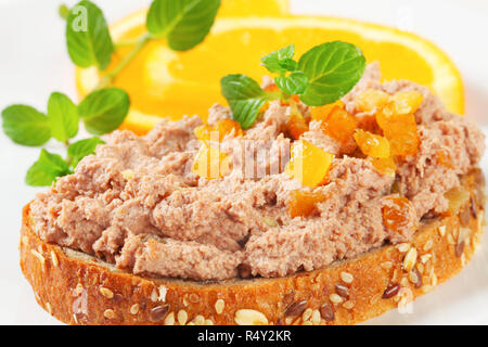 Meat spread with orange succade Stock Photo - Alamy