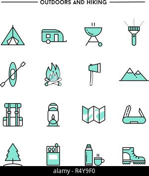 Thermos icon. Outline thermos vector icon color flat isolated Stock ...