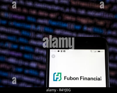 Fubon Financial Holding Company logo displayed on a modern smartphone ...