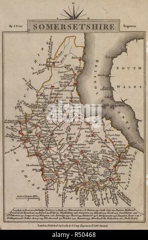 Map of the English Channel. 18th-century map showing the varying depths ...