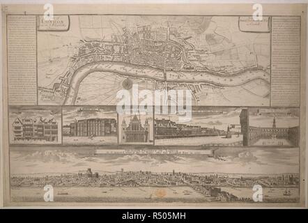 Old Maps The Great Fire of London Stock Photo - Alamy