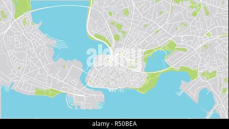 Urban vector city map of Poole, England Stock Vector Image & Art - Alamy