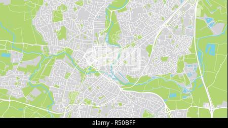 Urban vector city map of Chelmsford, England Stock Vector Image & Art ...