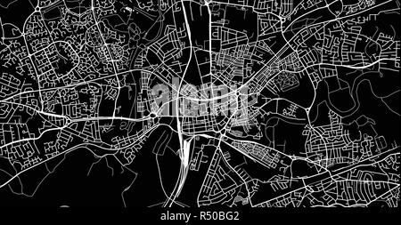 Urban vector city map of Warrington, England Stock Vector Image & Art ...