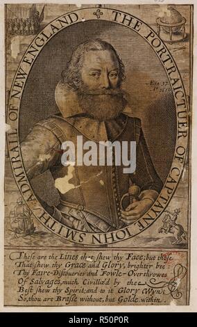 A portrait of Captain John Smith, a 17th-century English explorer and ...