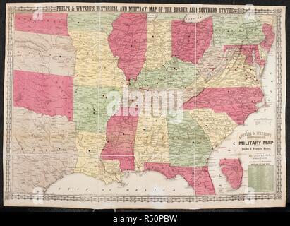 Phelps & Watson's new map of the United States. Relief shown by ...