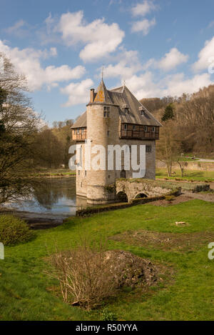 Crupet castle, a tiny medieval castle near Namur, Belgium Stock Photo ...