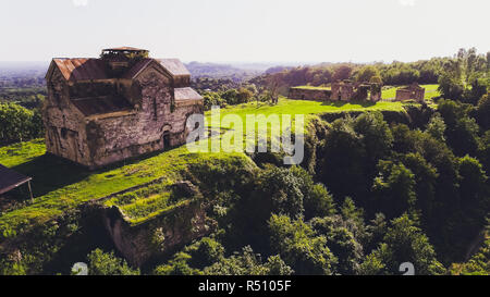 ancient graph ruins Aerial. Abkhazia. old house Stock Photo - Alamy
