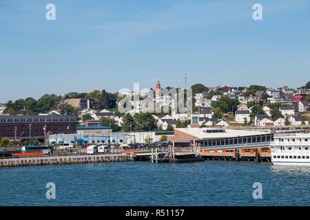 View of Portland Harbor with the skyline in Maine, USA Stock Photo - Alamy