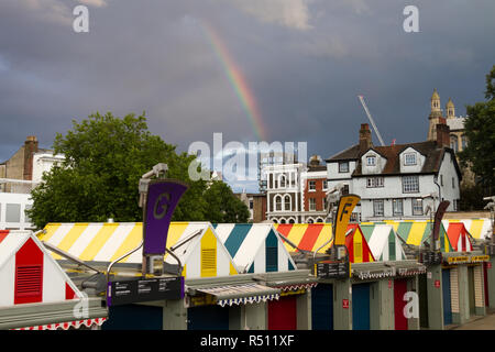 Rainbow over Norwich Market Stock Photo - Alamy