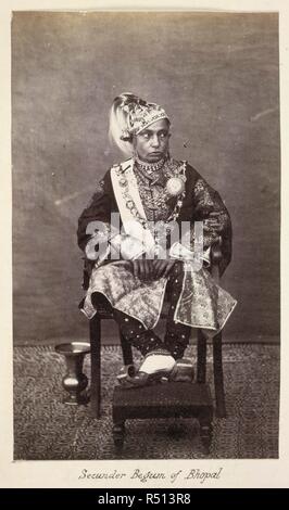 Full-length portrait of Sikander Begum (d.1868), Regent of Bhopal ...