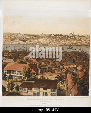 Constantinople - View taken from the Galata Tower Stock Photo - Alamy