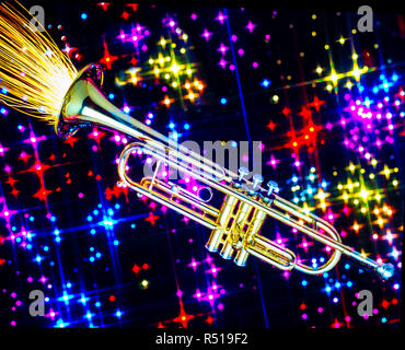 Trumpet shooting sparks Stock Photo - Alamy