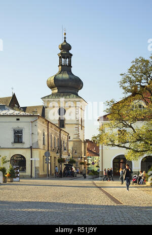 View of Market Square and clock tower, Chesham town centre ...