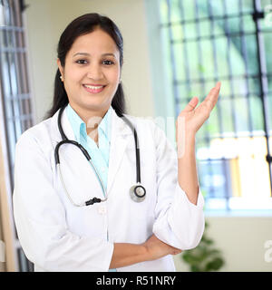 Young Asian female doctor presenting cosmetic product during virtual ...