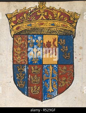 Sir Thomas Wriothesley - Wriothesley Garter book Stock Photo - Alamy