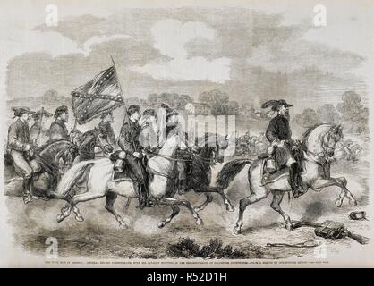 Confederate General Stuart with cavalry, scouting Stock Photo - Alamy