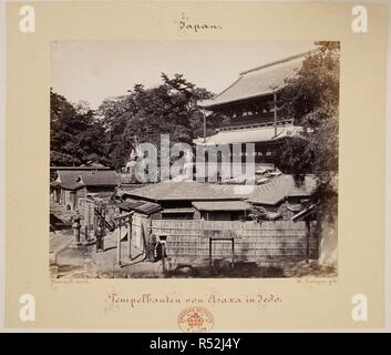 A temple in Yedo (Edo.). [A Series of 56 Views of Towns, Villages ...