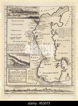 18th-century maps of the Caspian Sea and Kamchatka by Johann Baptist ...