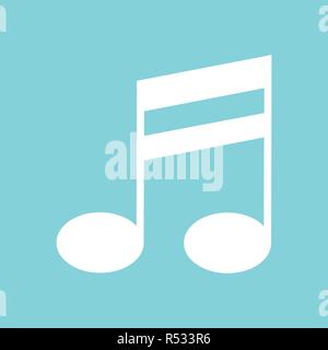 Double bar music note icon. Simple illustration of double bar music ...