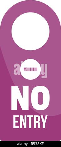 No entry room tag icon. Flat illustration of no entry room tag vector ...