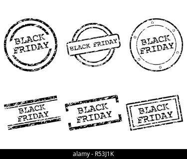 Black friday stamps Stock Photo - Alamy