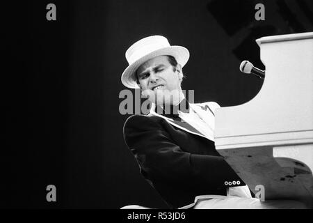 "Summer of 84" Elton John concert at Wembley Stadium, during the ...